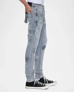 Ksubi Van Winkle Graffiti Print Skinny Jeans - Denim