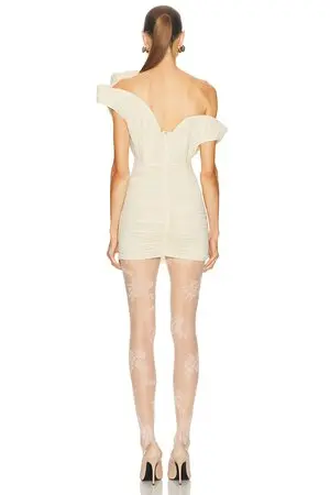 Magda Butrym Strapless Mini Dress - Beige