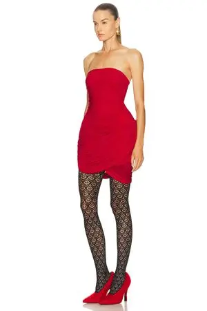 Magda Butrym Strapless Mini Dress - Red