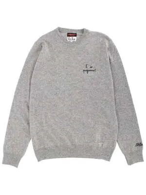 MC2 SAINT BARTH Embroidered Wool Sweater - Grey