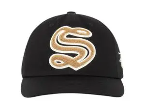 StÜssy Mid-depth Chenille S Cap - Black