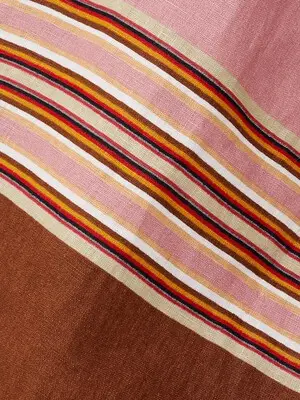 Faithfull The Brand Flor Striped Linen Mini Dress