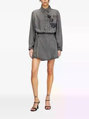 DIESEL® Patch Mini Dress - Grey