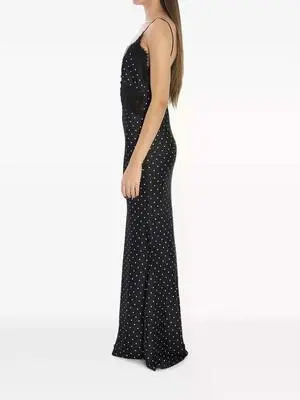 SELF-PORTRAIT Polka-dot Lace Maxi Dress