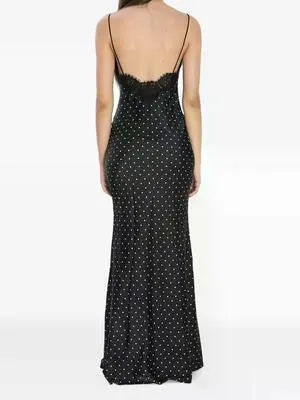 SELF-PORTRAIT Polka-dot Lace Maxi Dress