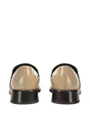 SERGIO ROSSI Bitt Leather Loafers - Neutrals