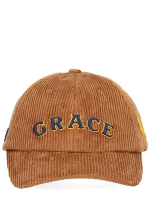 WALES BONNER Grace Baseball Cap - Brown