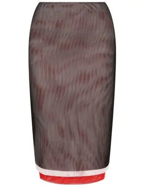 MSGM Pencil Midi Skirt - Black