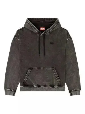 DIESEL® Cotton Hoodie With Embroidered Detail