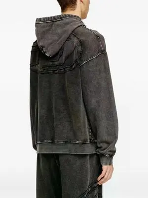 DIESEL® Cotton Hoodie With Embroidered Detail