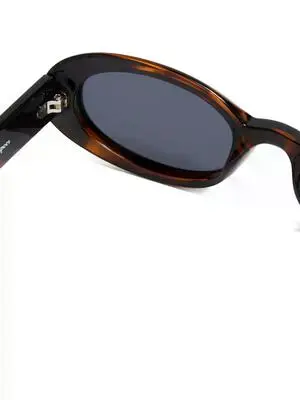 Le Specs Oval-frame Sunglasses - Brown