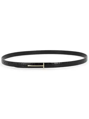 TOM FORD Thin Leather Belt - Black