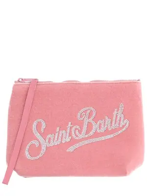 MC2 SAINT BARTH Aline Velvet Clutch Bag