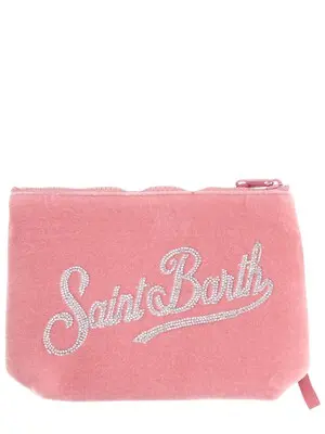 MC2 SAINT BARTH Aline Velvet Clutch Bag