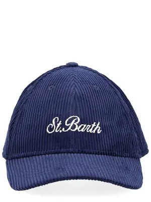 MC2 SAINT BARTH Corduroy Baseball Cap - Blue