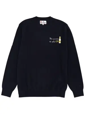 MC2 SAINT BARTH Sweater With Embroidery - Blue