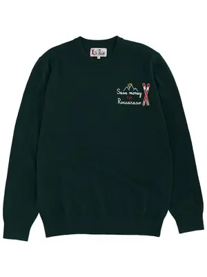 MC2 SAINT BARTH Sweater With Embroidery - Green