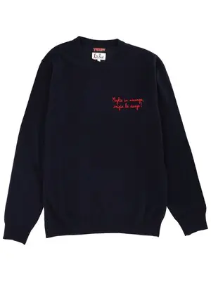 MC2 SAINT BARTH Sweater With Embroidery - Blue
