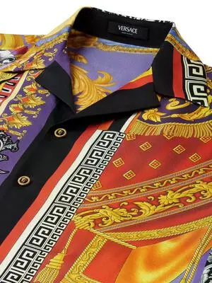 Versace Printed Silk Twill Regular Shirt