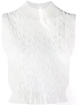 Brunello Cucinelli Cable-knit Cashmere Vest - Grey