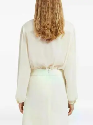 Marni Matte Silk Georgette Ruffled Shirt