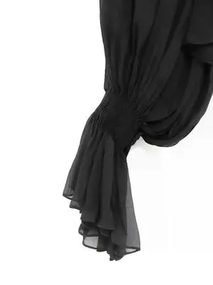 Khaite Durer Ruffled High-neck Top