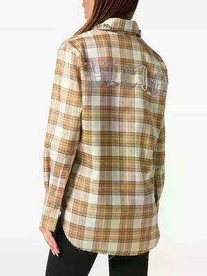 Philipp Plein Strass-embellished Checked Shirt