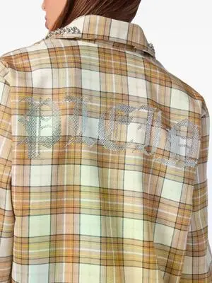Philipp Plein Strass-embellished Checked Shirt