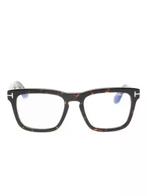 TOM FORD Icon Rectangle-frame Glasses - Brown