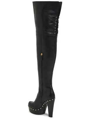Chloé Lola 120 Leather Over-the-knee Boots - Black