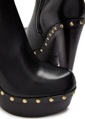 Chloé Lola 120 Leather Over-the-knee Boots - Black
