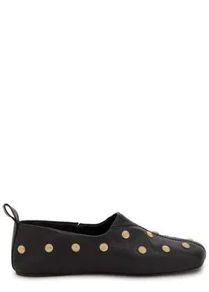 Chloé Rita Stud-embellished Leather Ballet Flats - Black