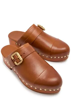 Chloé Jeannette 40 Leather Clogs
