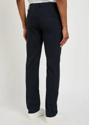 FRAME Slim Straight-leg Woven Trousers - Navy