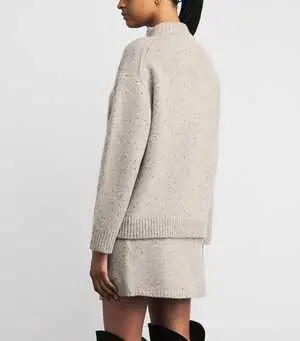 Theory Wool-cotton-cashmere Drawstring Sweater