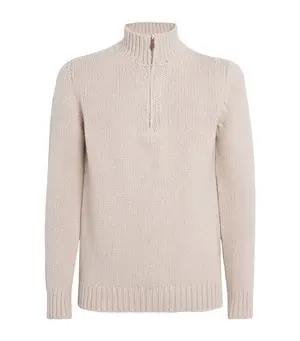 Eleventy Wool Quarter-zip Sweater