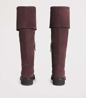 Eleventy Suede Knee-high Boots