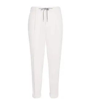 Eleventy White Tapered Trousers