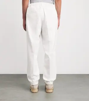 Eleventy Cotton Drawstring Tapered Trousers