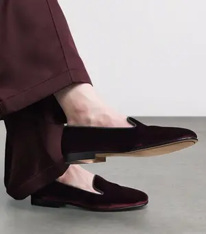Eleventy Velvet Loafers