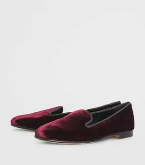 Eleventy Velvet Loafers