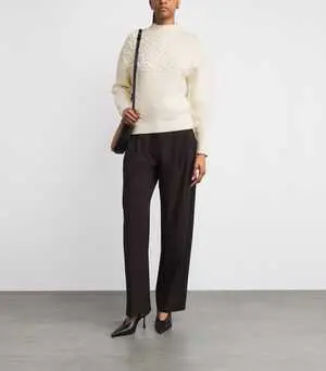 Theory Wool-cashmere Cable-knit Sweater