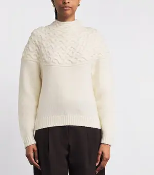 Theory Wool-cashmere Cable-knit Sweater