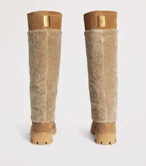 Eleventy Sheepskin Knee-high Boots
