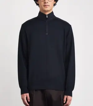 Paul & Shark Virgin Wool Quarter-zip Sweater