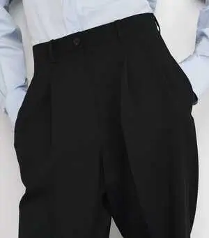 THE ROW Treve Wool Tailored Trousers