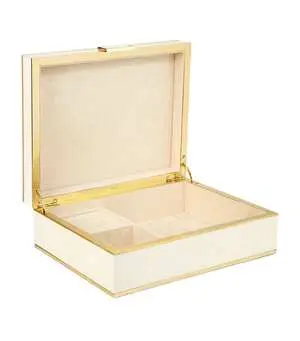 Aerin Large Shagreen Jewellery Box - Neutral