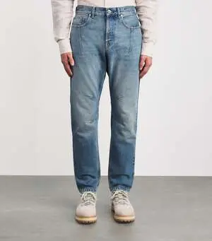 Eleventy Pleated Straight Leg Jeans
