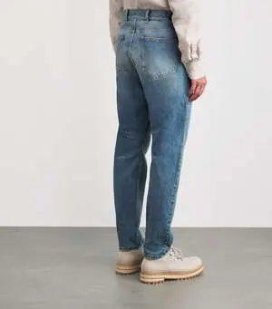 Eleventy Pleated Straight Leg Jeans