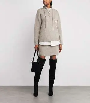 Theory Wool-blend Mini Skirt